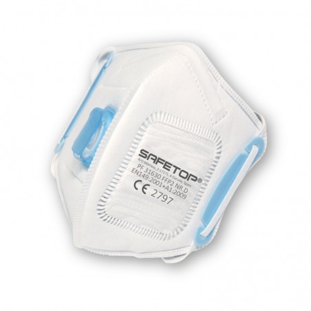 Disposable mask FFP2 , with valve and membrane NRD foldable vertical